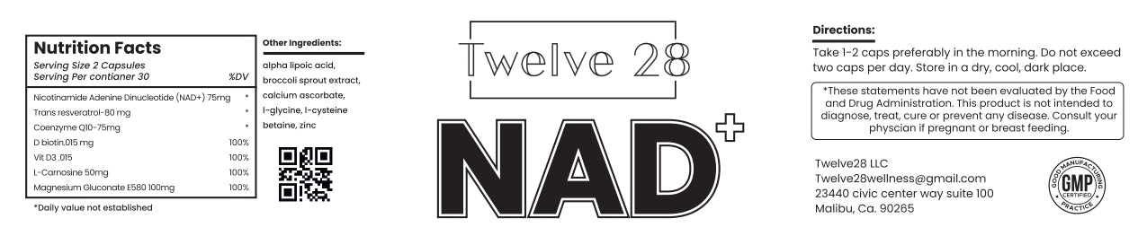 Boost Your NAD Plus Levels with Twelve 28
